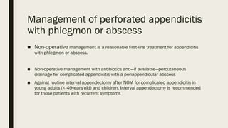 Diagnosis and treatment of appendicitis update in the wses jerusalem | PPTX