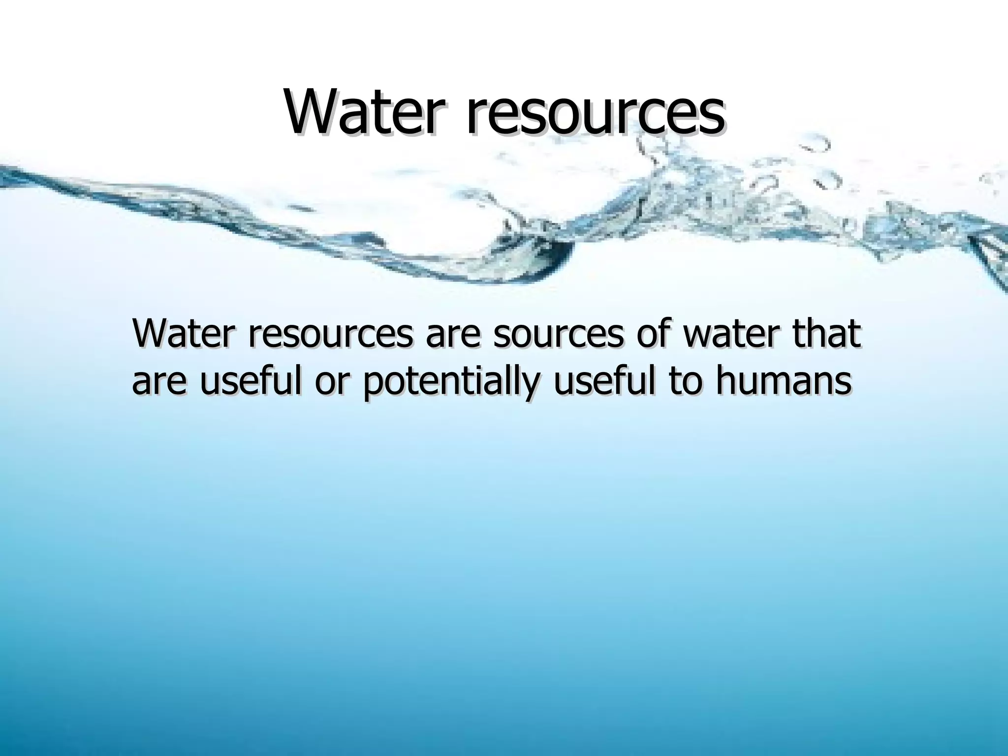 Clean water resources | PPT