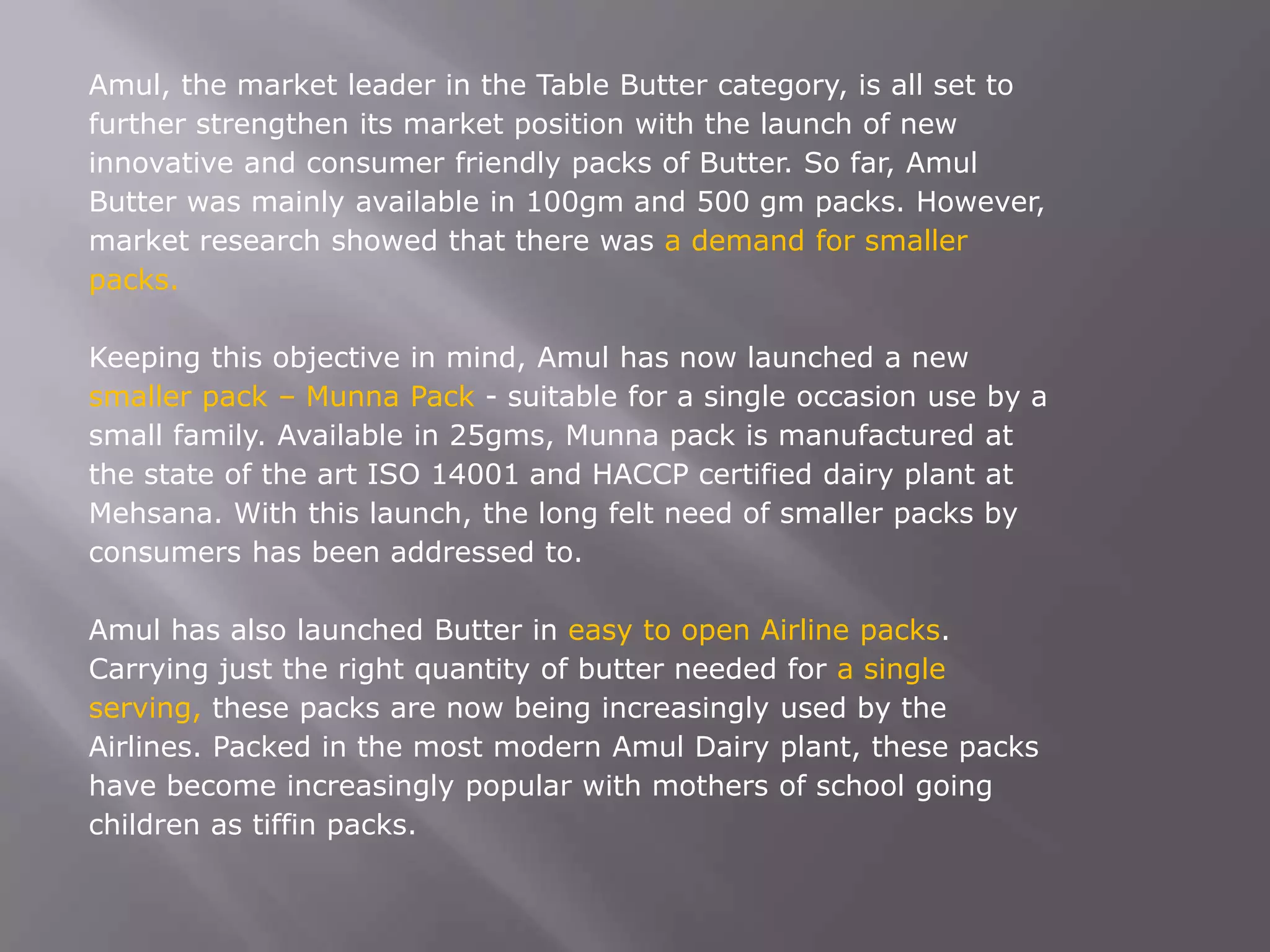 Amul Butter Marketing Mix | PPTX