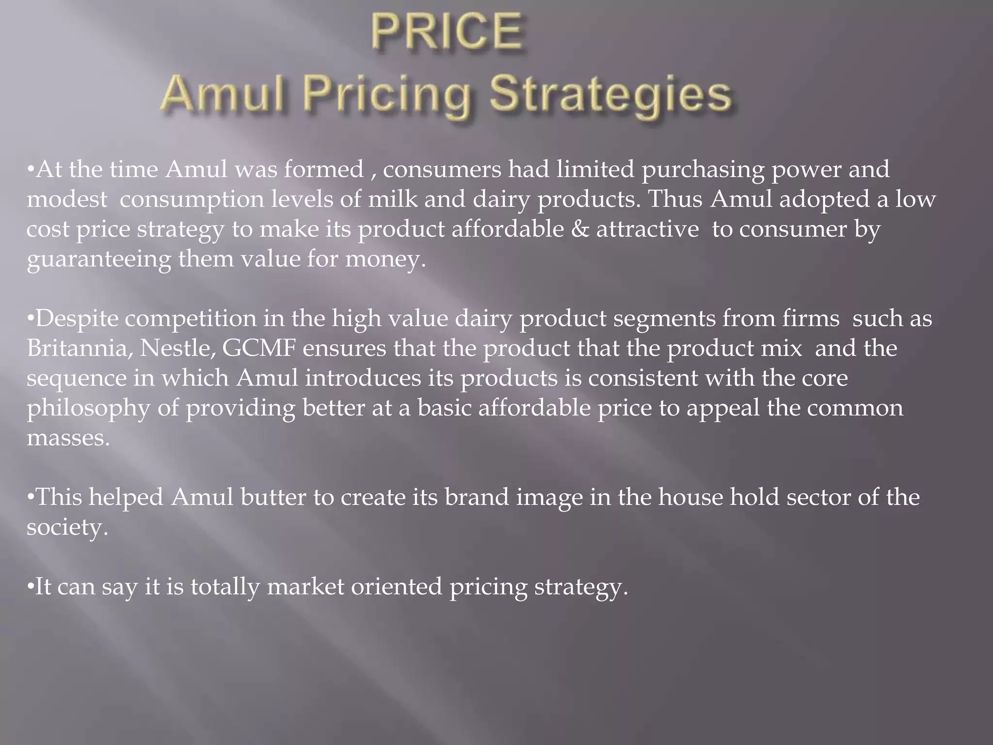 Amul Butter Marketing Mix | PPTX