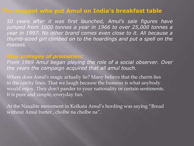 Amul Butter Marketing Mix | PPTX