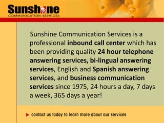 Sunshine Communication Services | PPTX