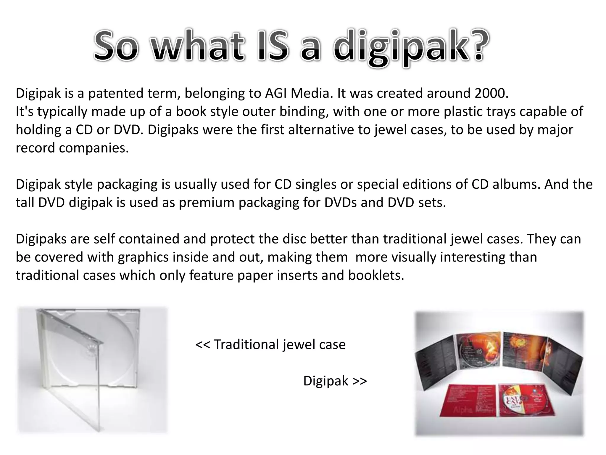 what is a digipak? | PPTX