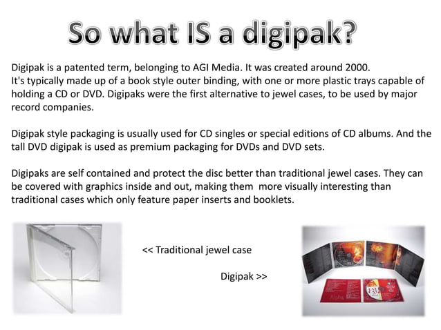 what is a digipak? | PPTX