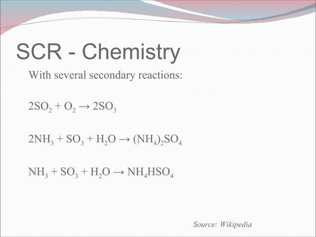 Selective Catalytic Reduction of NOx | PPT | Indoor Environmental ...