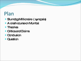 Critical Analysis of Slumdog Millionaire | PPT