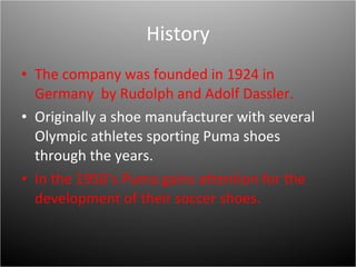 Brief History of Puma | PPT