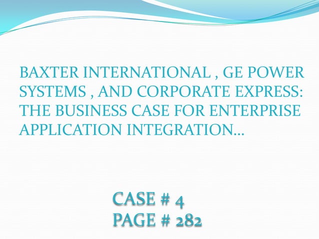 case study on baxter inc(MIS) | PPT
