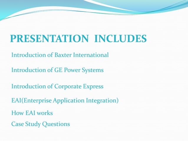 case study on baxter inc(MIS) | PPT