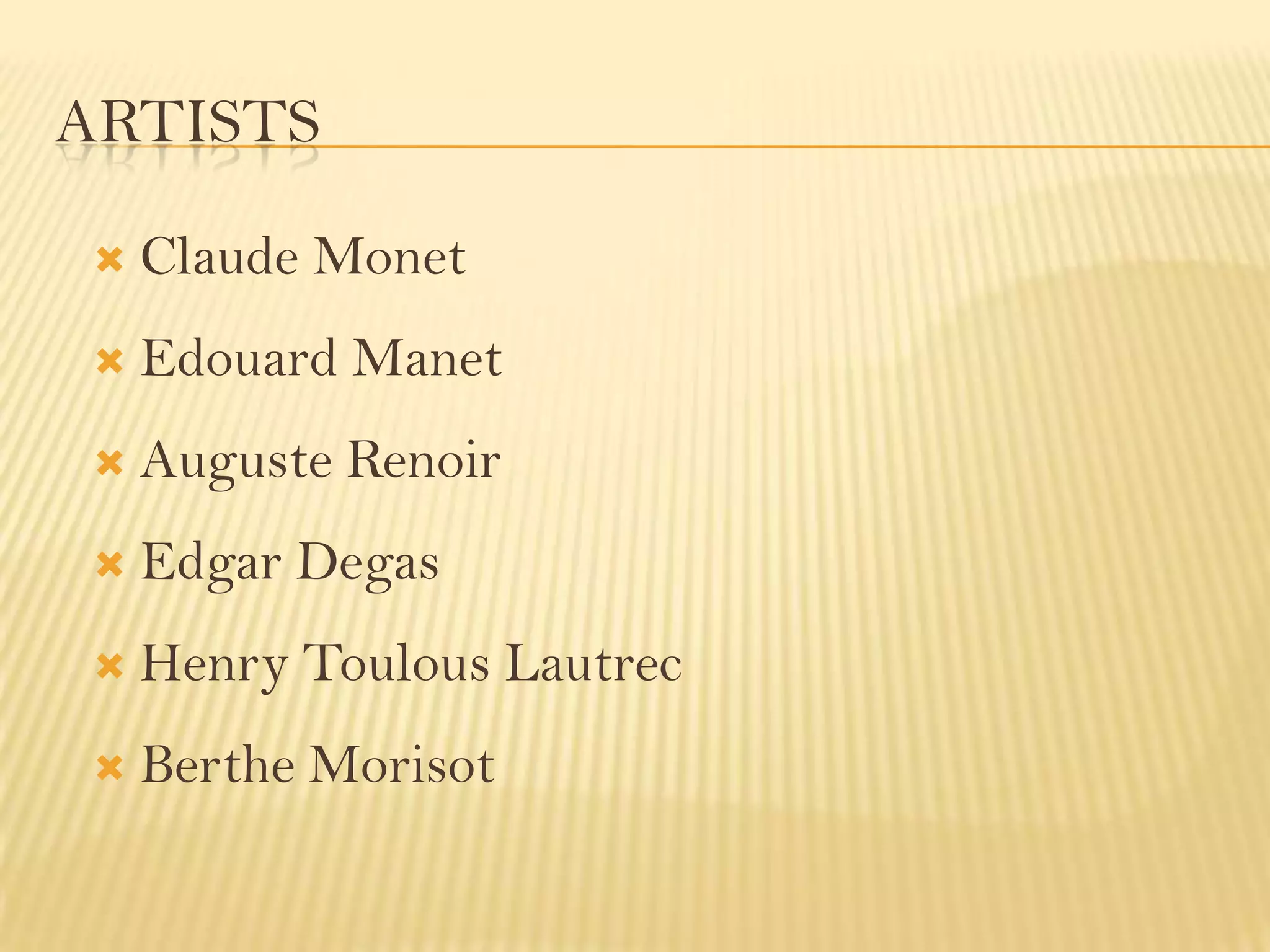 Impressionist Movement | PPTX