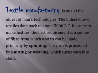 What are textiles? | PPT