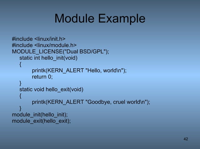 Basic Linux Internals Ppt