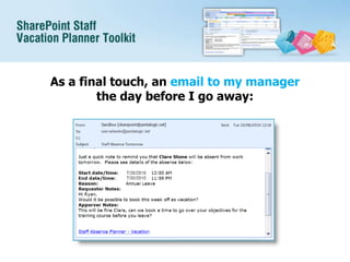 SharePoint Staff Vacation Planner | PPSX
