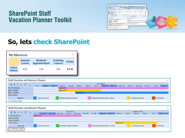 SharePoint Staff Vacation Planner | PPT