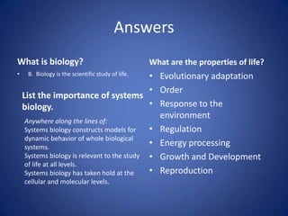 Biology for High Schoolers | PPTX