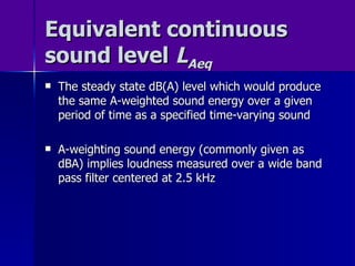 Acoustic scales and levels | PPT