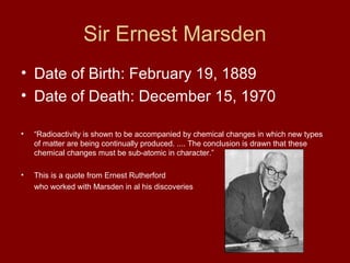 Ernest Marsden | PPT