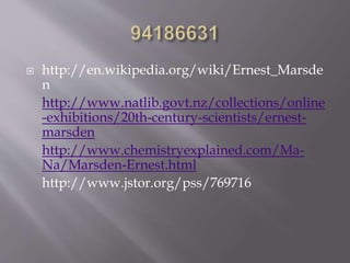 Ernest Marsden | PPTX