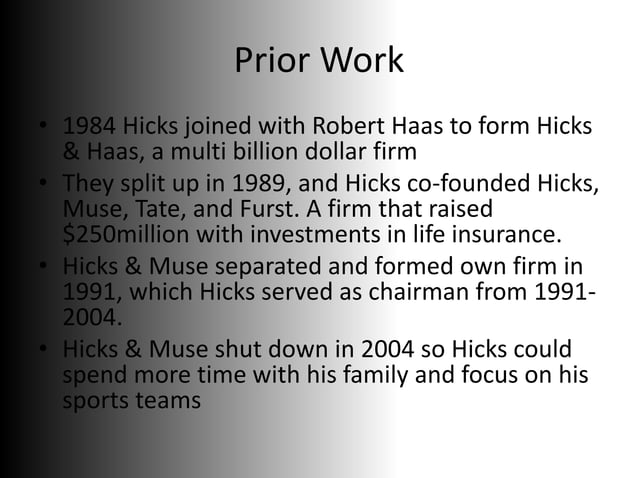 Tom hicks | PPT