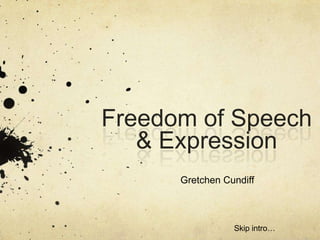 Right To Freedom Of Speech And Expression