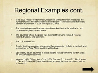 Freedom Of Speech Examples