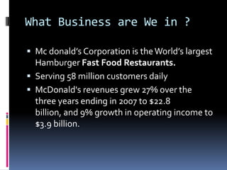 Presentation on McDonald's Corp. | PPTX