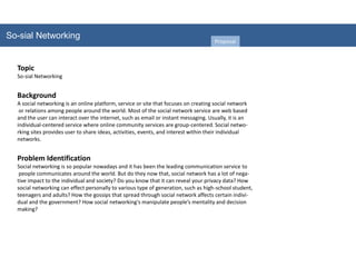 So-Sial Networking | PPTX | Social Networking | Internet