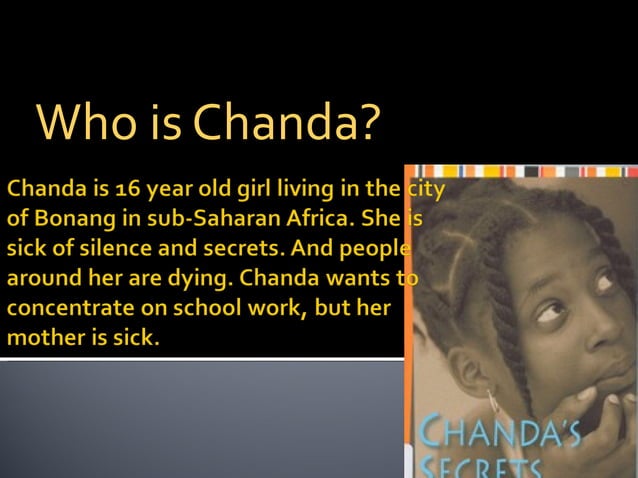 Chanda's Secrets: Character Analysis | PPT