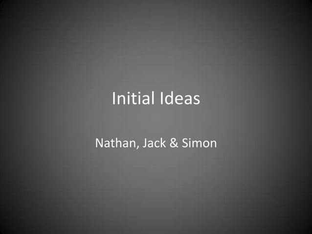 Initial Ideas PowerPoint | PPTX