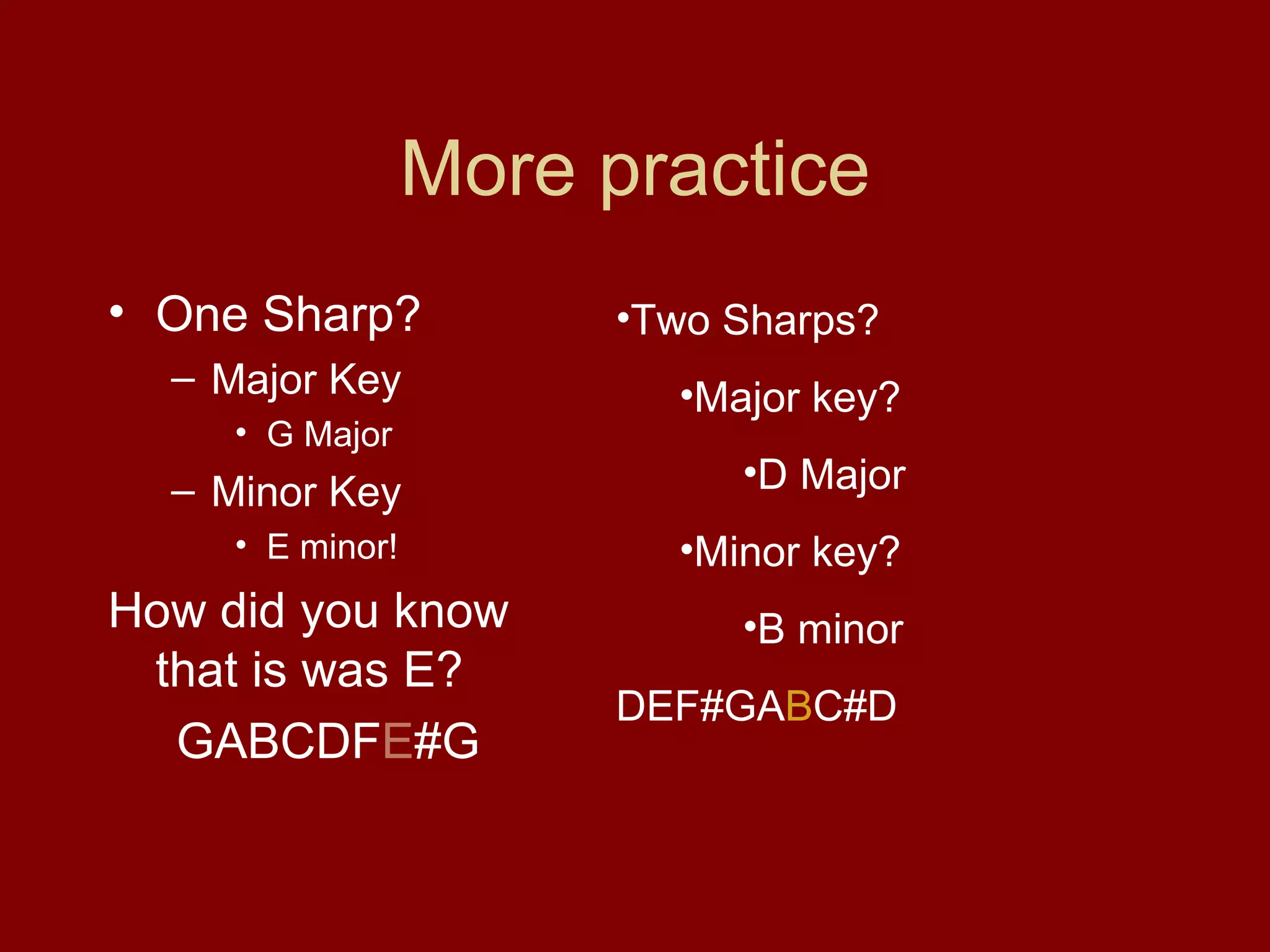 Minor scales and keys | PPT