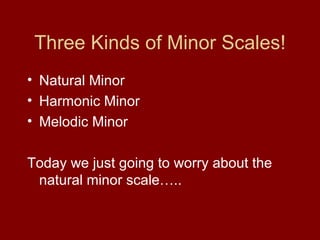 Minor scales and keys | PPT