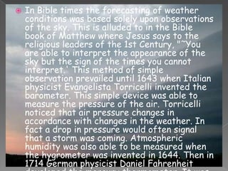 HISTORY OF METEOROLOGY | PPTX