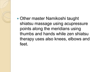 Shiatsu Massage | PPTX