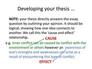 Conflict - essay writing | PPTX