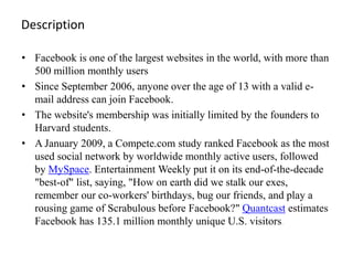 facebook overview | PDF | Social Networking | Internet