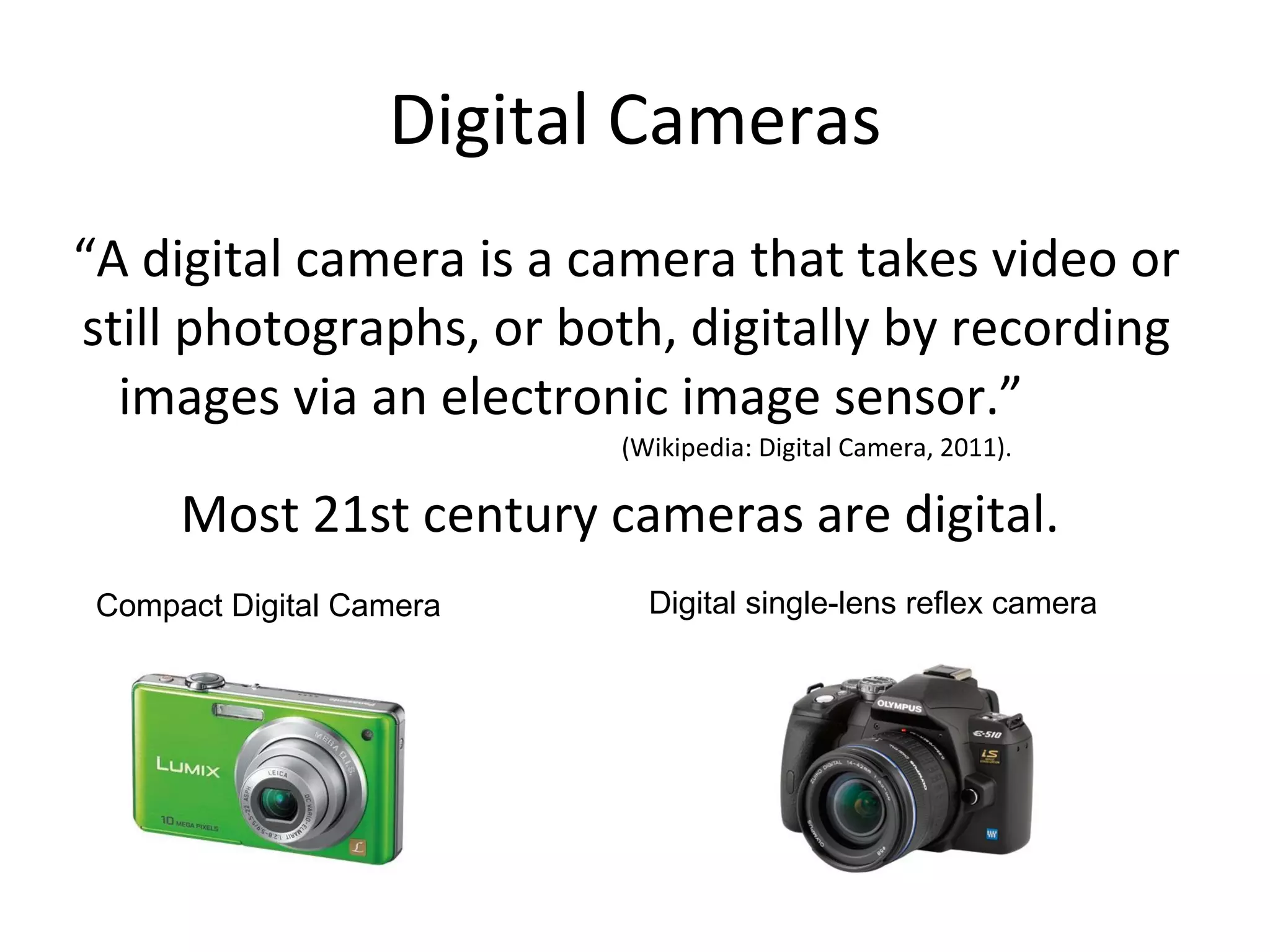 Subject Specific Peripherals - Digital Cameras in Education | PPT