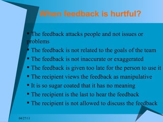 Giving and receiving feedback 2003 | PPT
