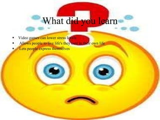 Positive effects of video games | PPT