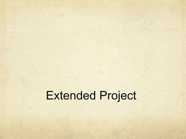 Personal Project Presentation | PPT