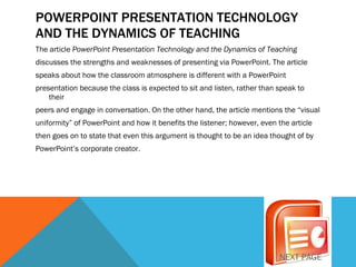 Module 6 - PowerPoint in Education | POT