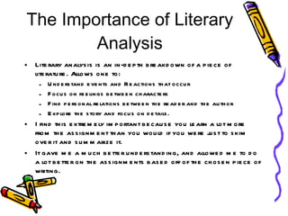 Literary Analysis | PPT