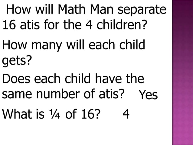 one fourth of set of objects | PPTX