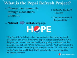 Pepsi Refresh | PPTX