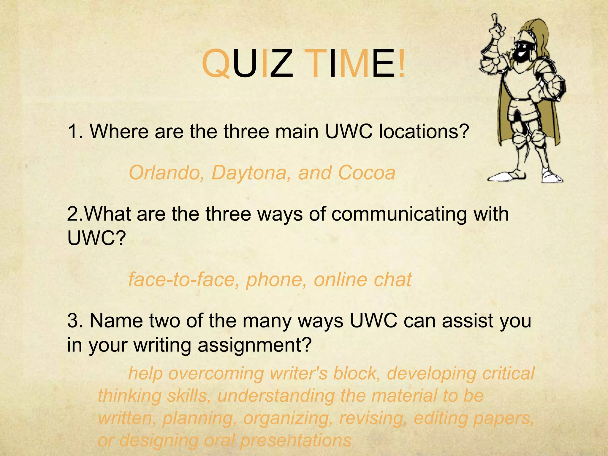UCF University Writing Center | PPT