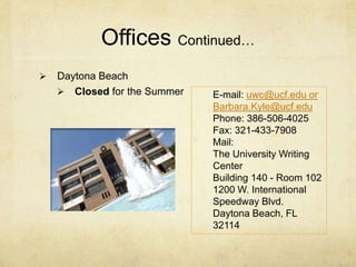 UCF University Writing Center | PPT