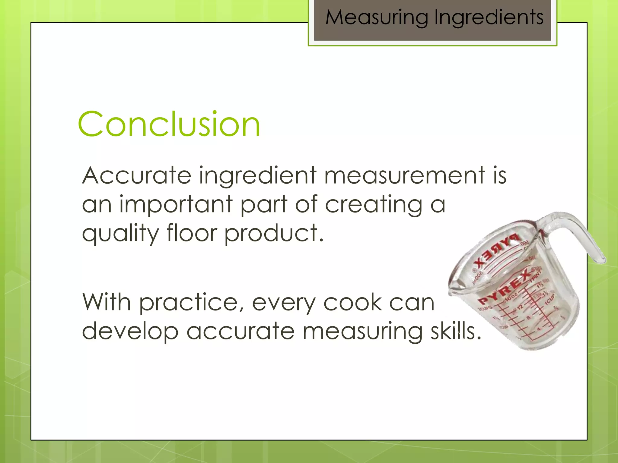 Measuring Ingredients | PPTX
