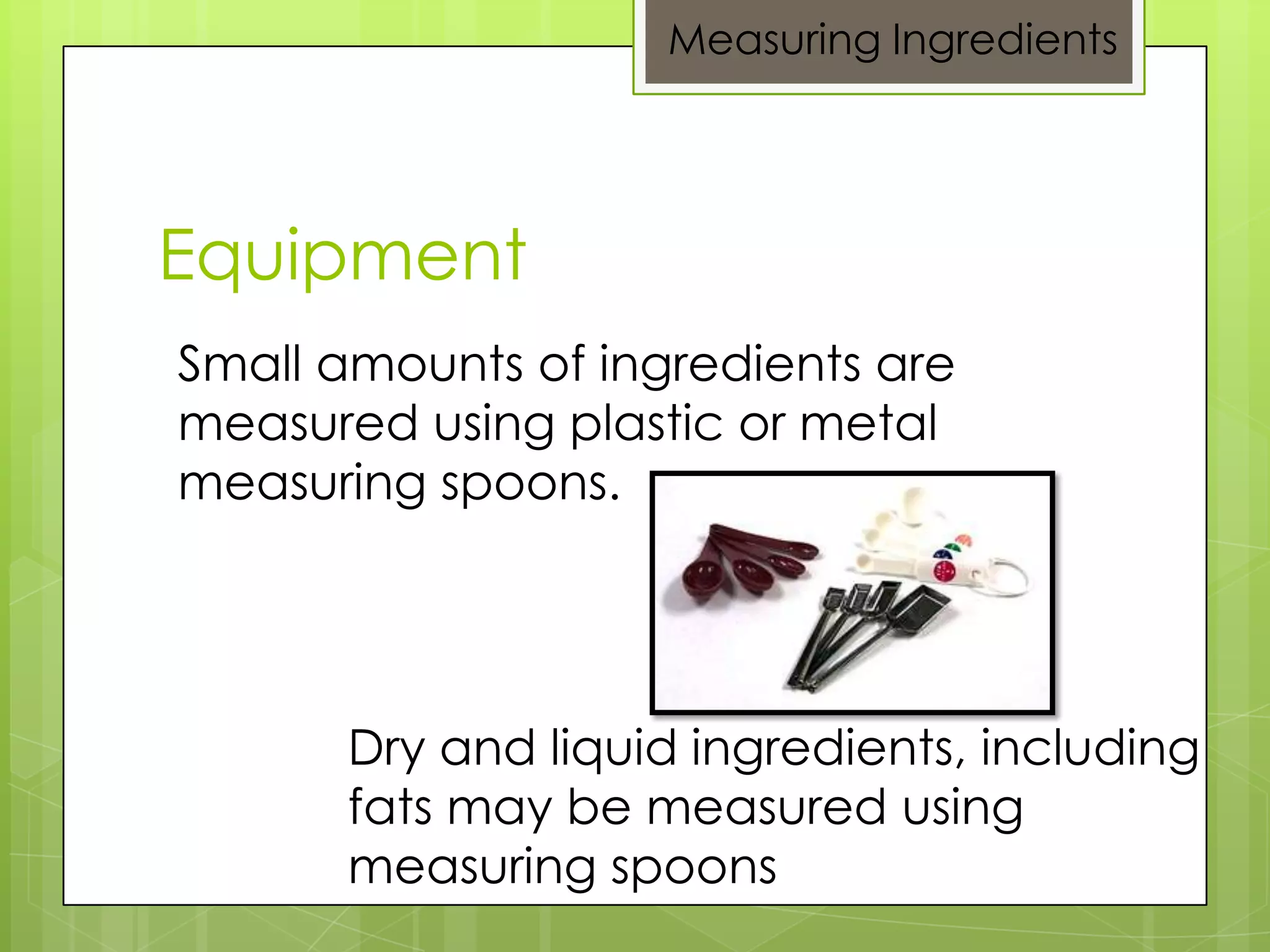 Measuring Ingredients | PPTX