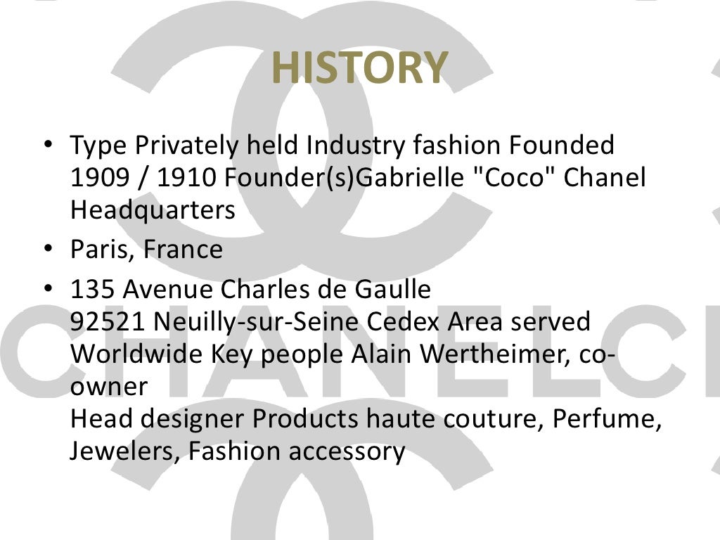 CHANEL brand analyses presentation