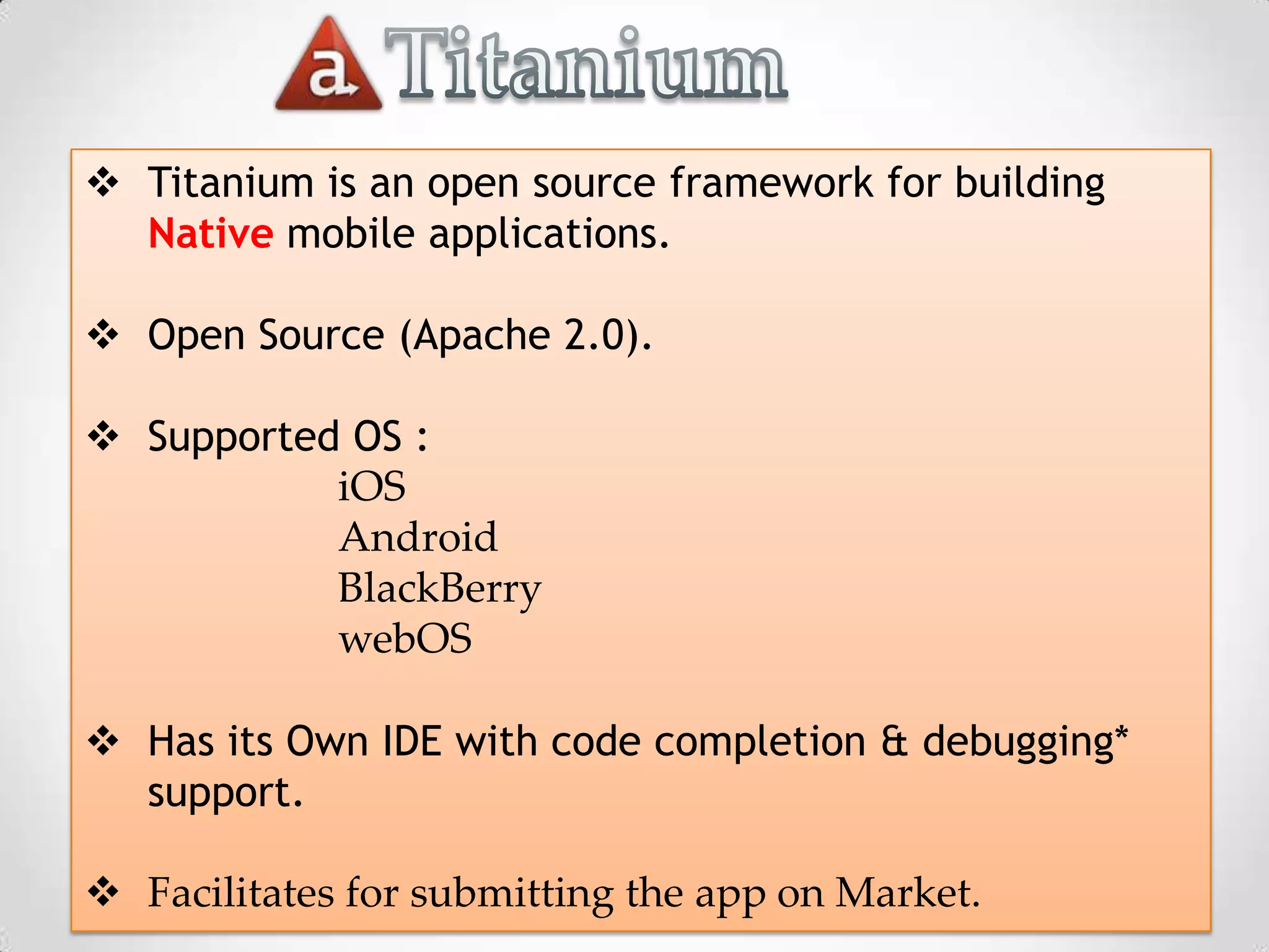 Titanium Appcelerator - Beginners | PPT