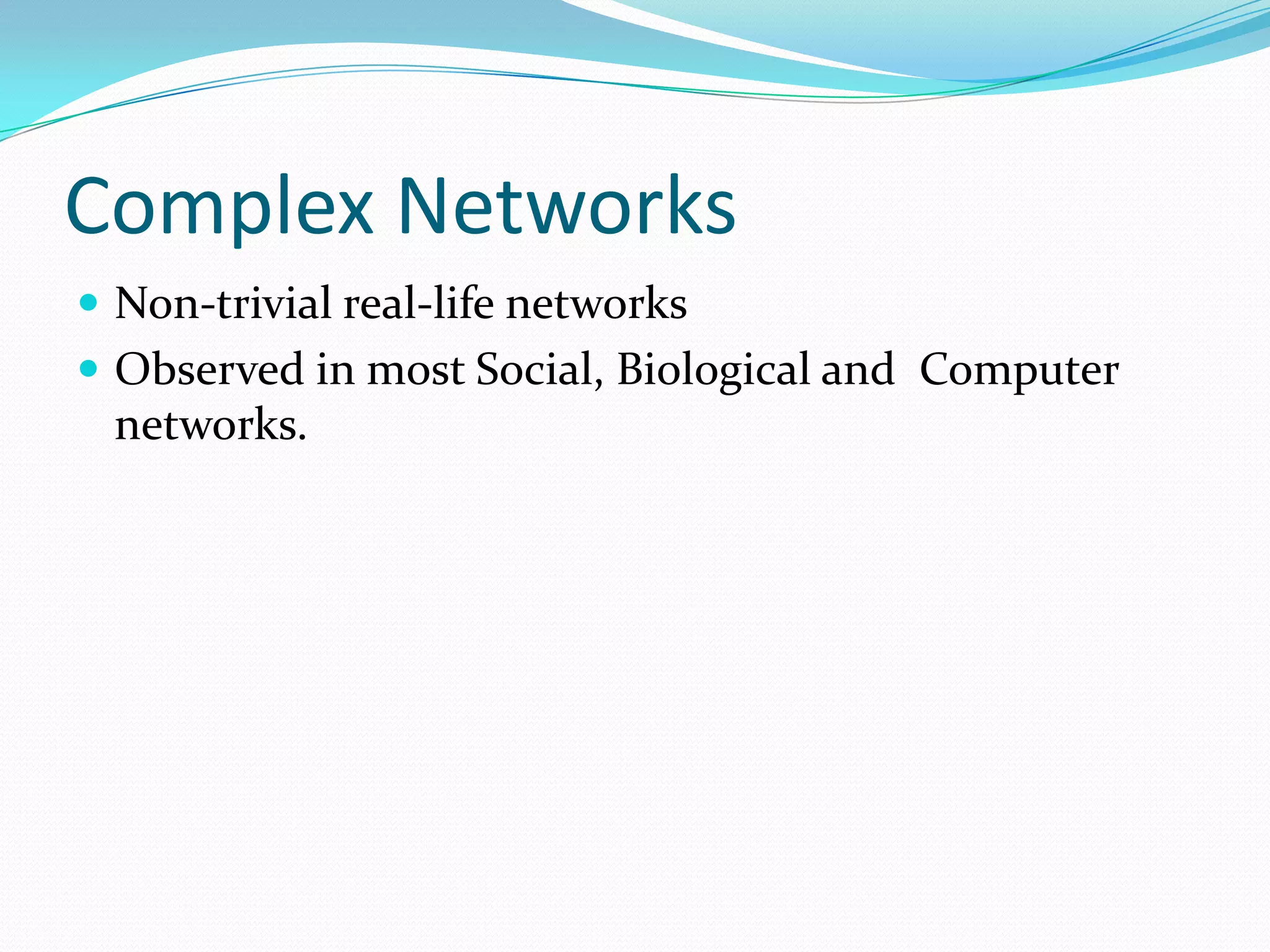 Complex Network Analysis | PPTX